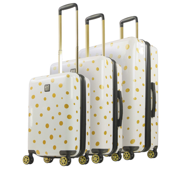 Ful | Bags | Ful Impulse Mixed Dots Hardside Spinner Luggage 3pc Set ...